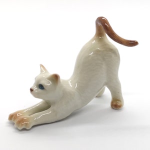 ZOOCRAFT Collectible Ceramic Cute Cat Figurine Dollhouse Handmade DIY ...