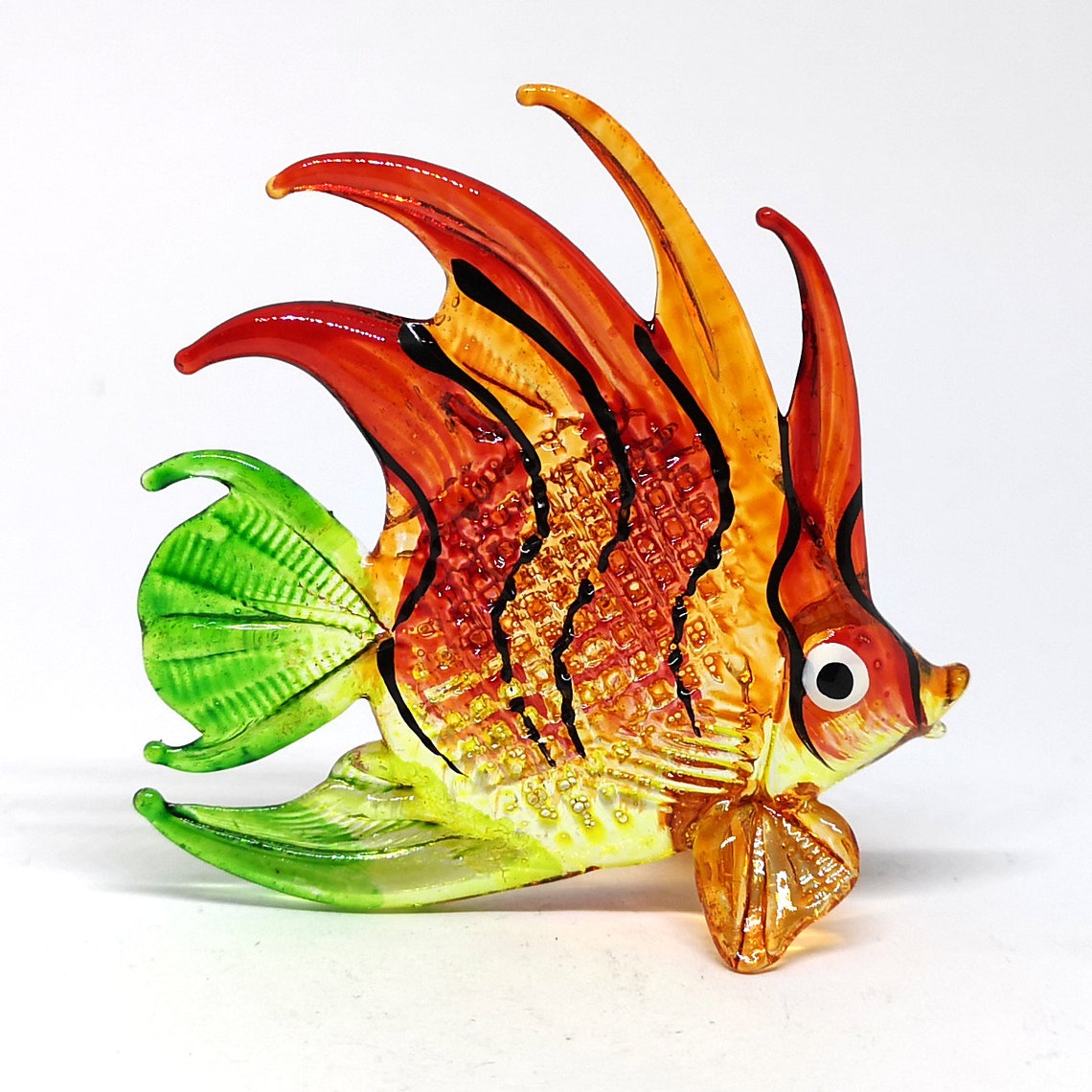 Tropical Sea Fish Figurine Hand Blown Glass Ocean Style | Etsy