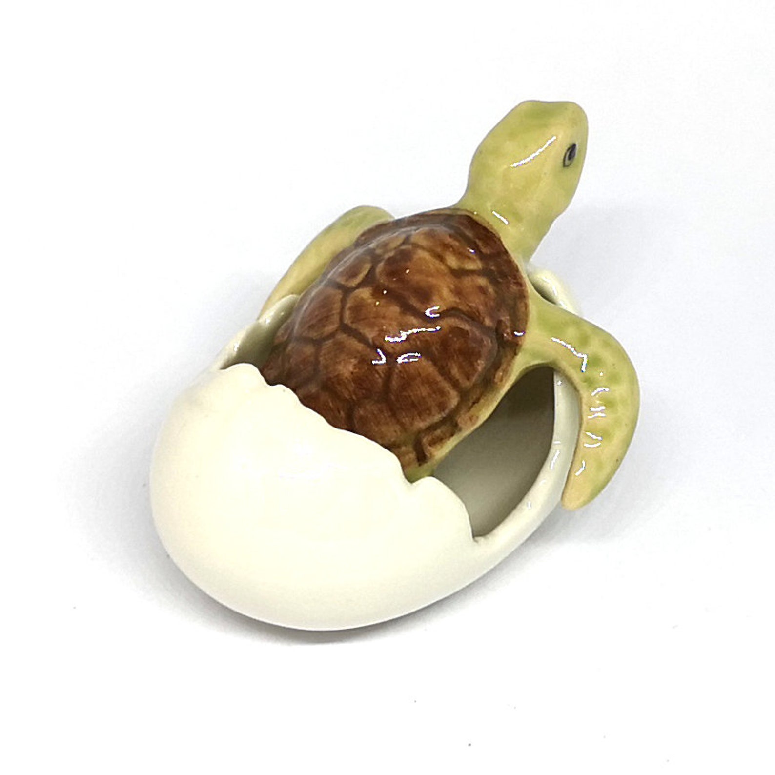 ZOOCRAFT Ceramic Turtle Figurine Hand Painted Sea Animals | Etsy