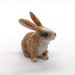 Porcelain Rabbit Bunny Figurine Brown Hand Painted Ceramic Miniature ...