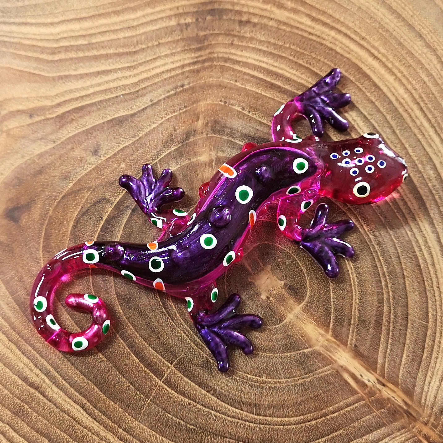 Hand Blown Glass Gecko Figurine Miniature Lizard Animal | Etsy