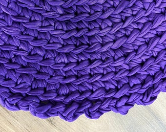 Artisan Crochet Rag Rug Cottage Shabby Chic Yipes Stripes - Etsy