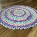 Rag Rug, Multi-colored Rag Rug, 29.5 Crocheted Round Rag Rug, Cottage ...
