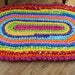 Multicolor Rag Rug, 42.5" X 26" Crocheted Oval Rag Rug, Nursery Rug ...