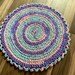Rag Rug, Multi-colored Rag Rug, 29.5 Crocheted Round Rag Rug, Cottage ...