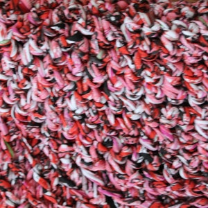 Rag Rug, Pink and White Rag Rug, 20 Small Round Rag Rug, Table Setting ...