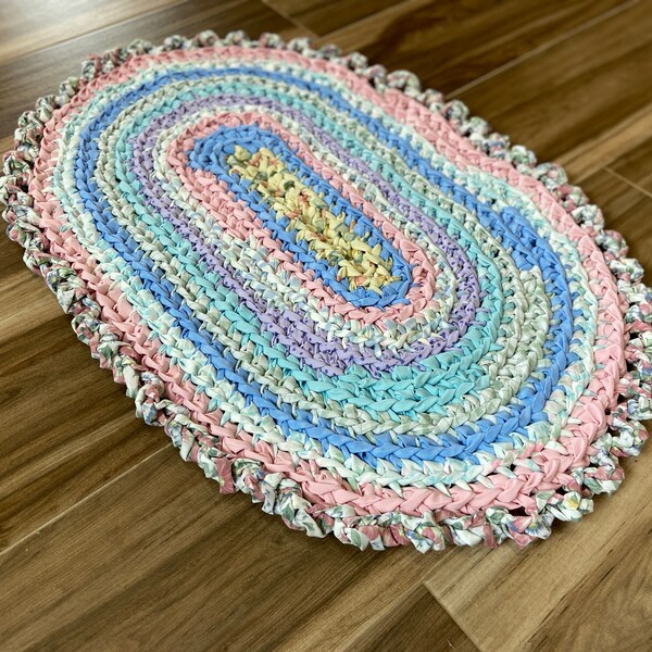 Oval Rag Rug - Etsy