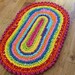 Multicolor Rag Rug 42.5 X 26 Crocheted Oval Rag - Etsy