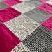 Reversible Rag Quilt, Pink, Black, and White Rag Quilt, Throw - Etsy