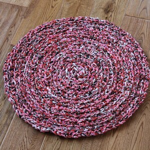 Rag Rug, Pink and White Rag Rug, 20 Small Round Rag Rug, Table Setting ...