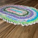 Rag Rug, Multi-colored, and White 25 X 35.5 Crocheted Oval Rag Rug ...