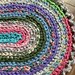 Rag Rug, Multi-colored, and White 25 X 35.5 Crocheted Oval Rag Rug ...