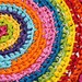 Multicolor Rag Rug, 42.5" X 26" Crocheted Oval Rag Rug, Nursery Rug ...
