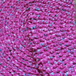 Pink and Turquoise 29" Crocheted Round Rag Rug, Cottage Chic Decor ...