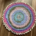 Rag Rug, Multi-colored Rag Rug, 28.5" Crocheted Round Rag Rug, Cottage ...
