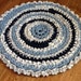Rag Rug, Blue 22.5 Crocheted Round Rag Rug, Nursery Rug, Cottage Chic ...