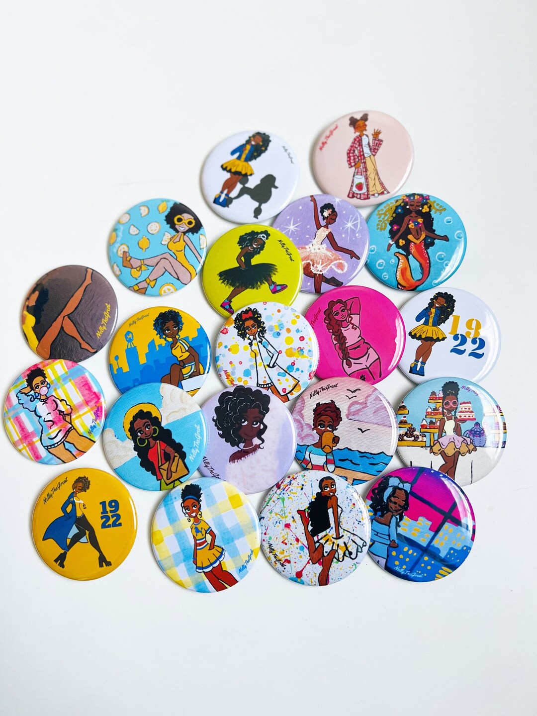 Character Button - 2.25 Inch - Etsy