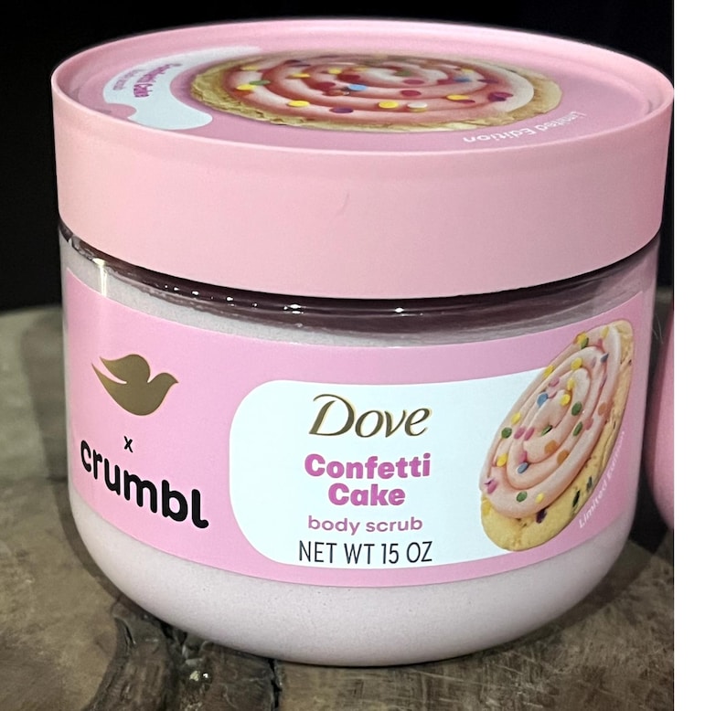 Dove X Crumbl Confetti Cake Body Scrub + Confetti Cake Body Wash SET of ...