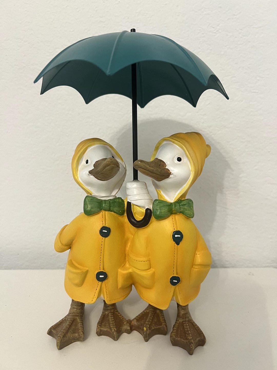 Cottontail Lane Rainy Day Silly Goose Yellow Raincoat Blue Umbrella ...