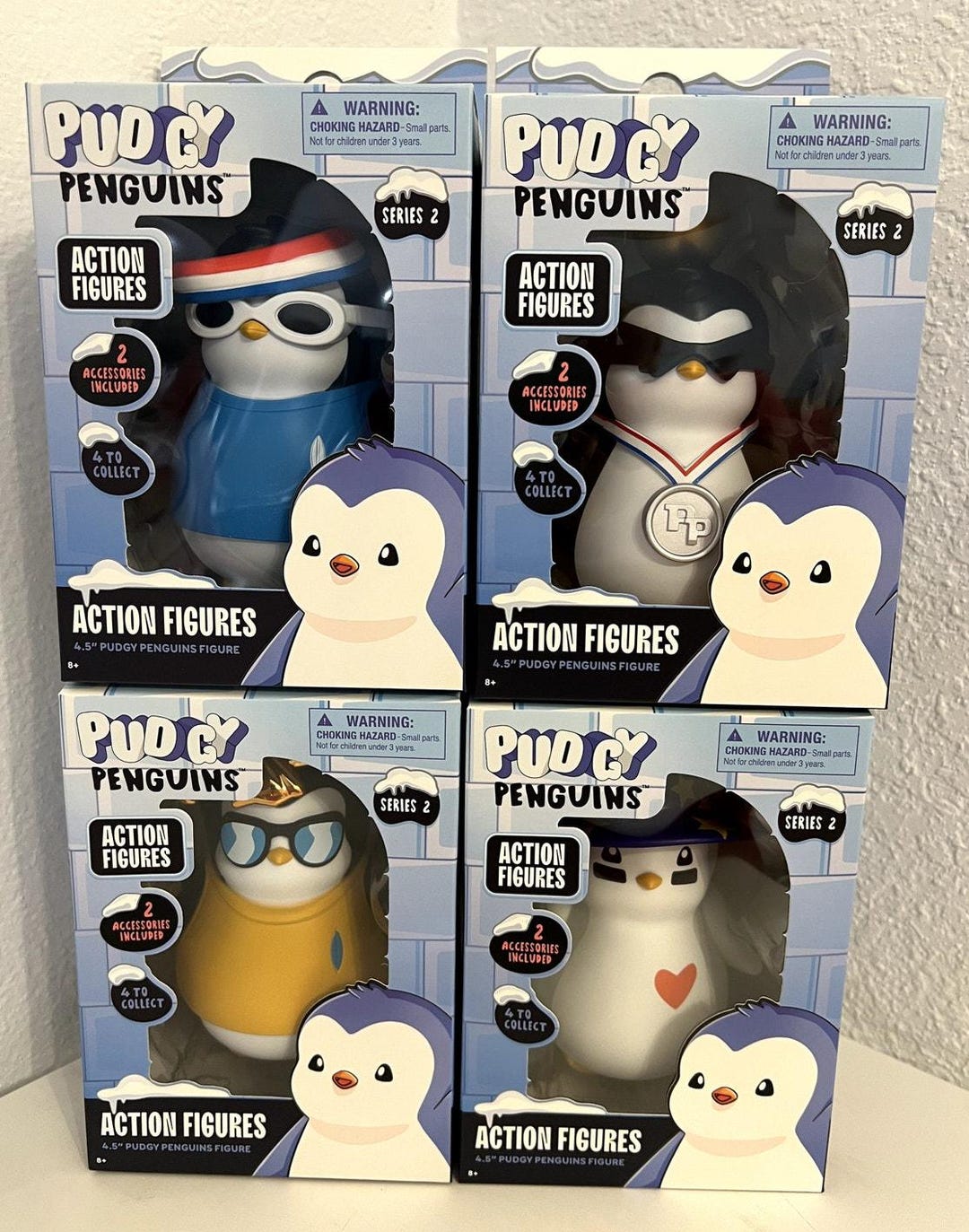 Pudgy Penguins Series 2: 4-pack of Figures figurines, COMPLETE SET - Etsy
