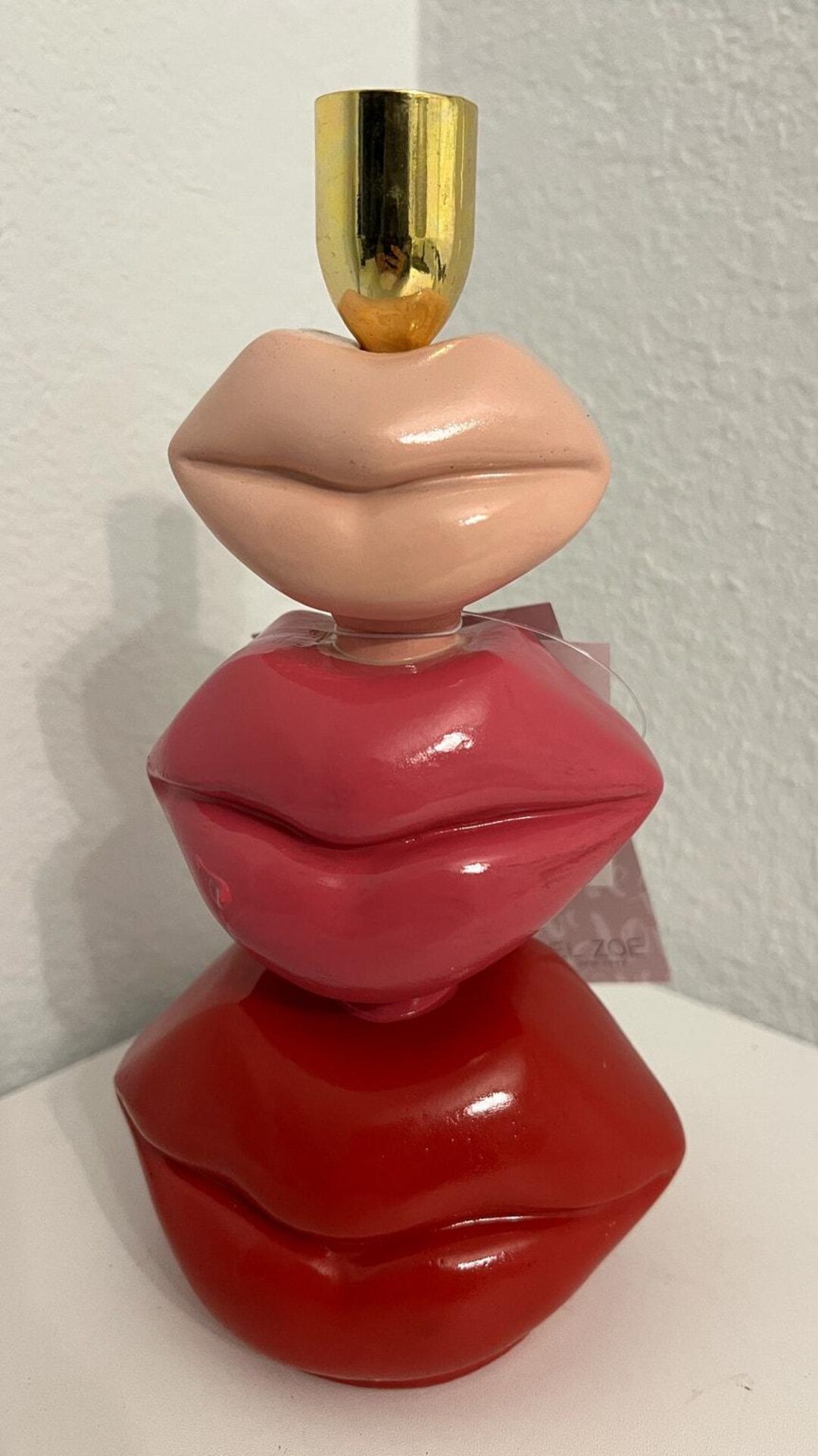Rachel Zoe LIPS Candle Holder Pink and Red Lips Valentine's Day - Etsy