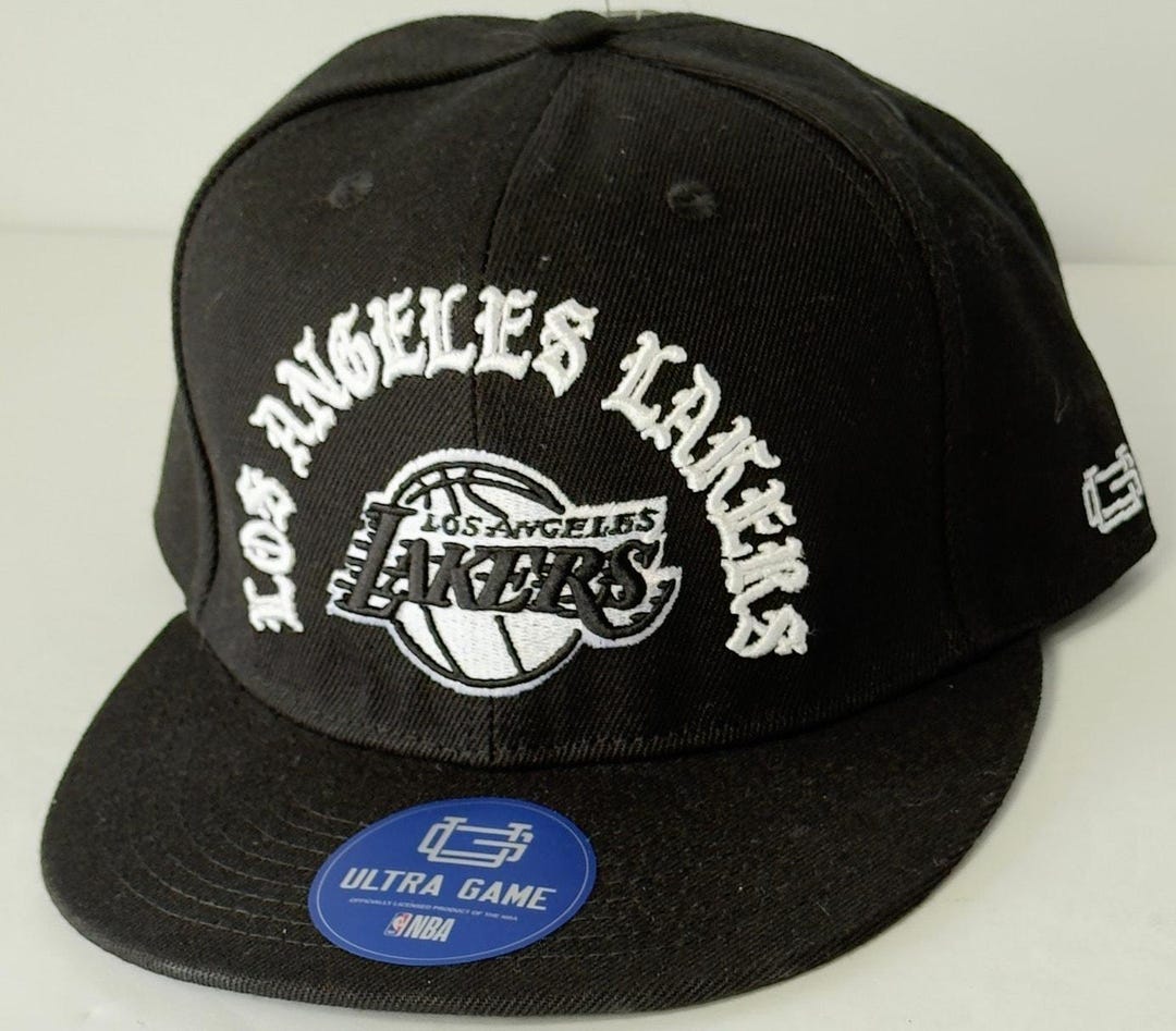 LAKERS Rare Black and White Ultra Game NBA Snapback Cap Los Angeles NWT ...