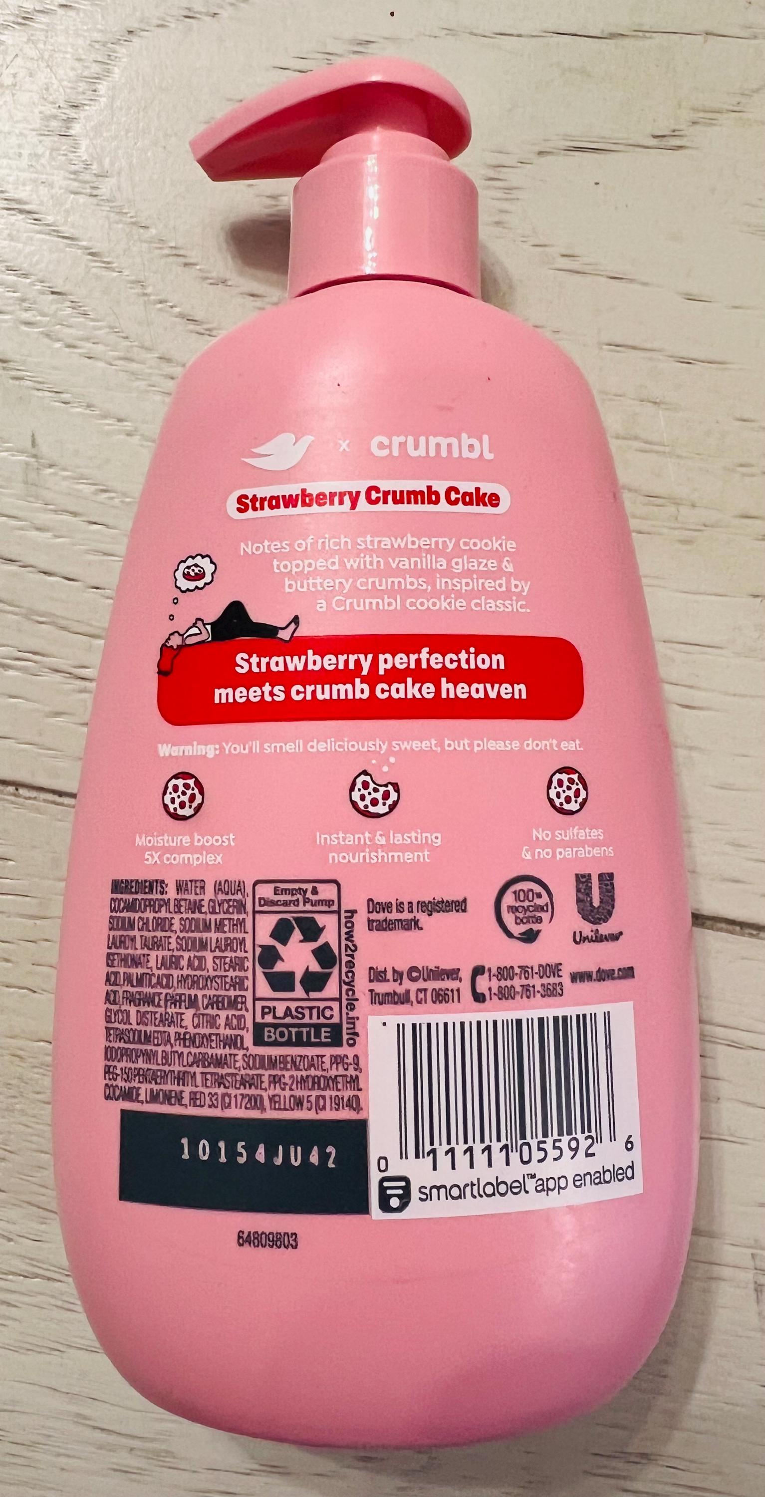 Dove X Crumbl Strawberry Crumb Cake Hand Wash 12 Oz NEW - Etsy