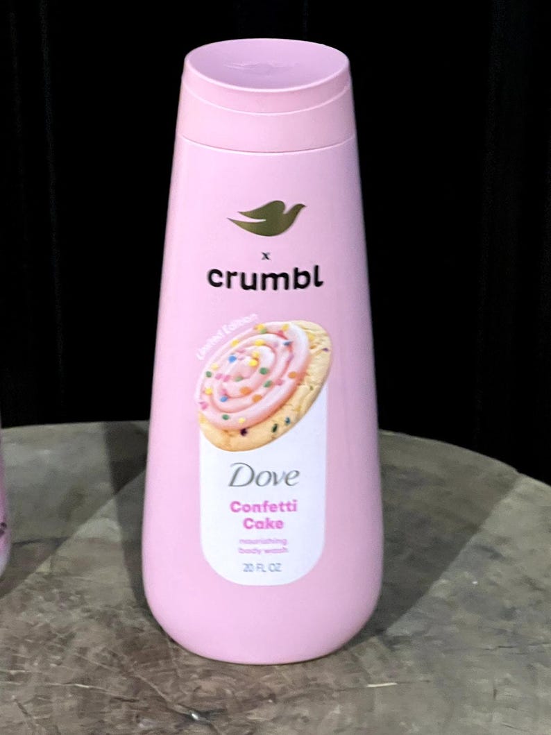 Dove X Crumbl Body Scrub, Body Wash, Hand Soap SET of 4 Confetti Cake ...