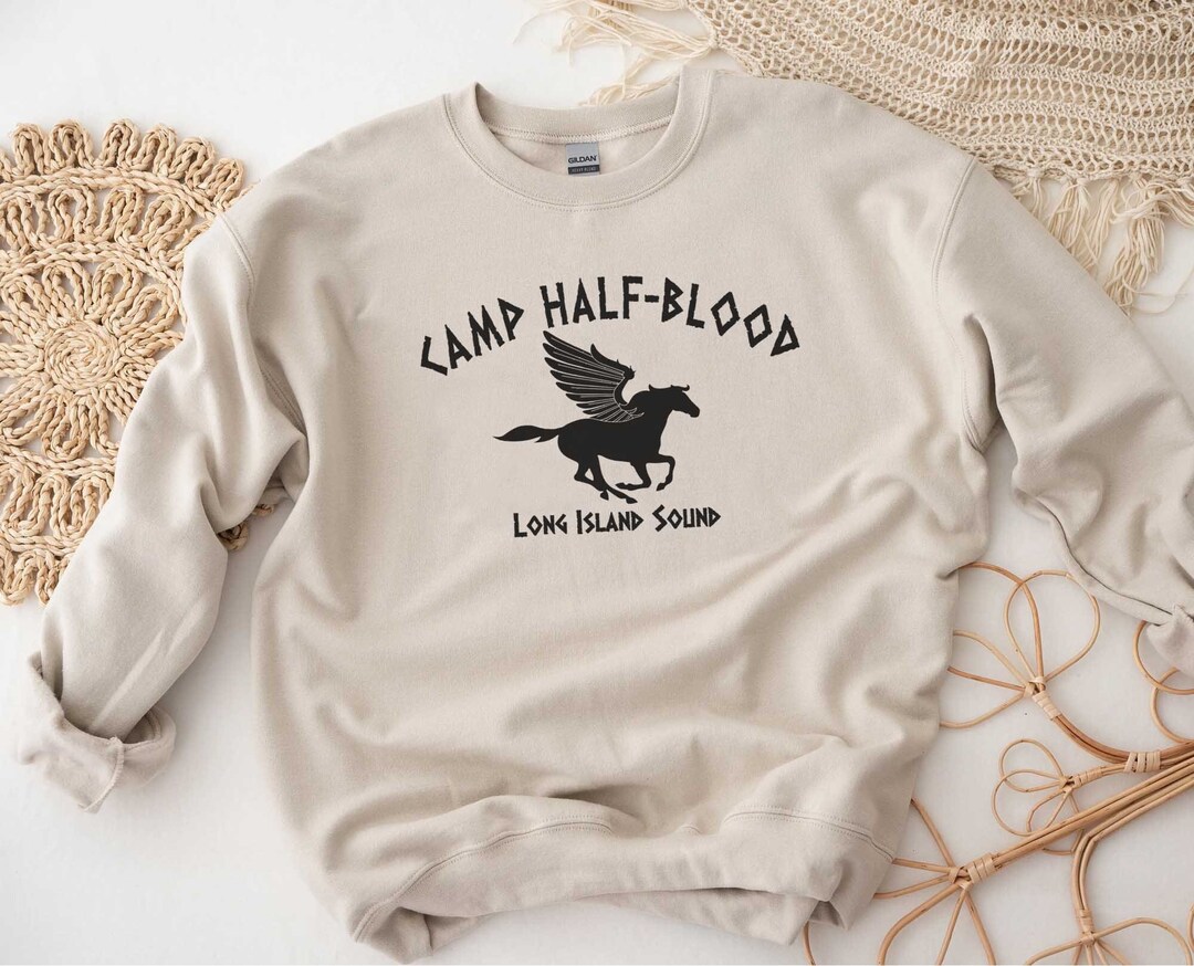 Percy Jackson Half Blood Demigod Sweatshirt, CHB, Camp Half Blood ...
