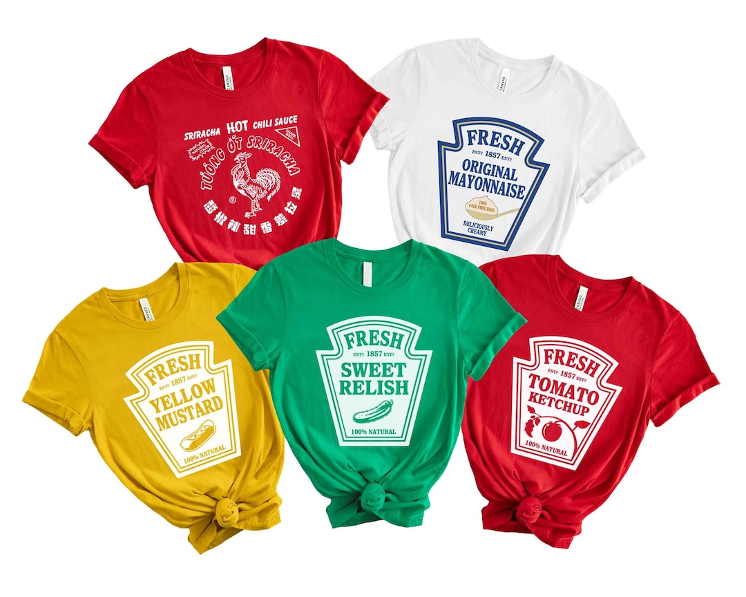 Condiments Halloween Group Shirts, Cosplay Party Shirt, Matching ...