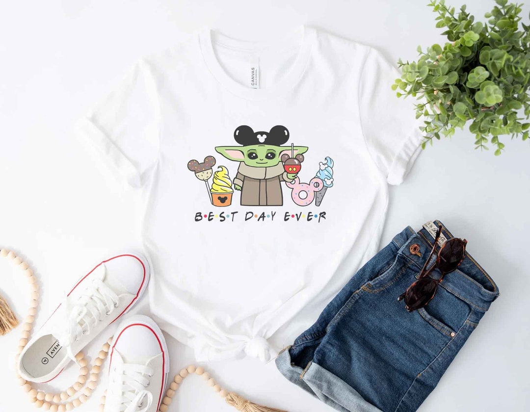 Grogu Best Day Ever Shirt, Grogu Mickey Ears, Disney Snacks Shirt ...
