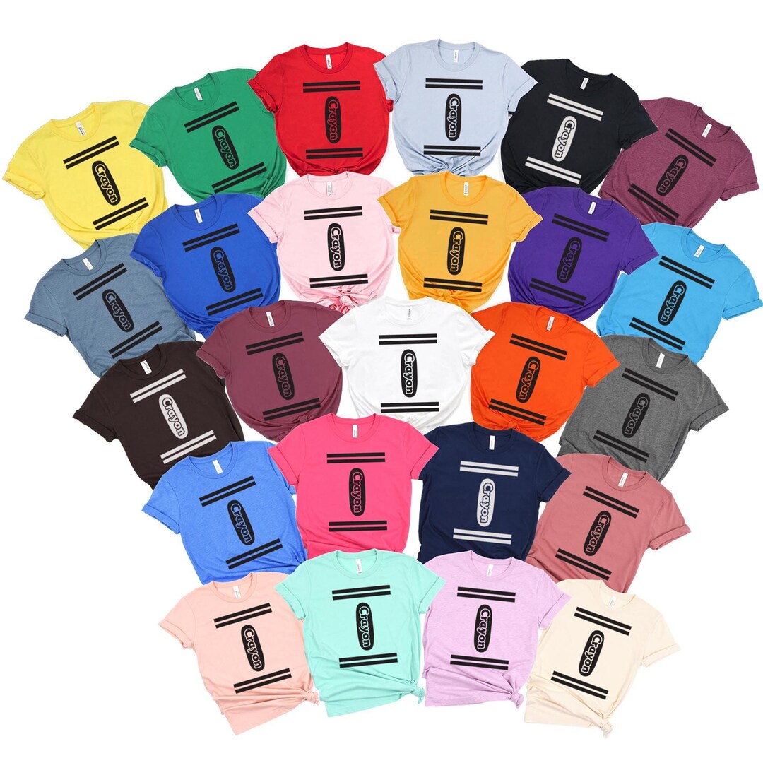 Crayon Printed Group Shirts Easy Halloween Costumes School Office ...