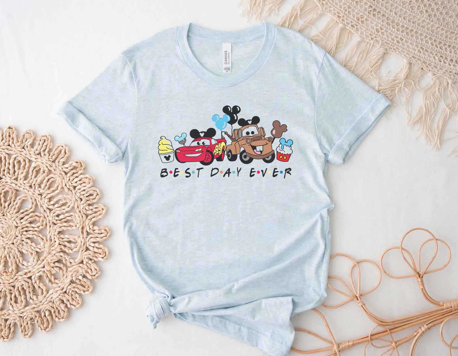 Lightning Mcqueen and Mater Best Day Ever Shirt, Cars Best Friends ...