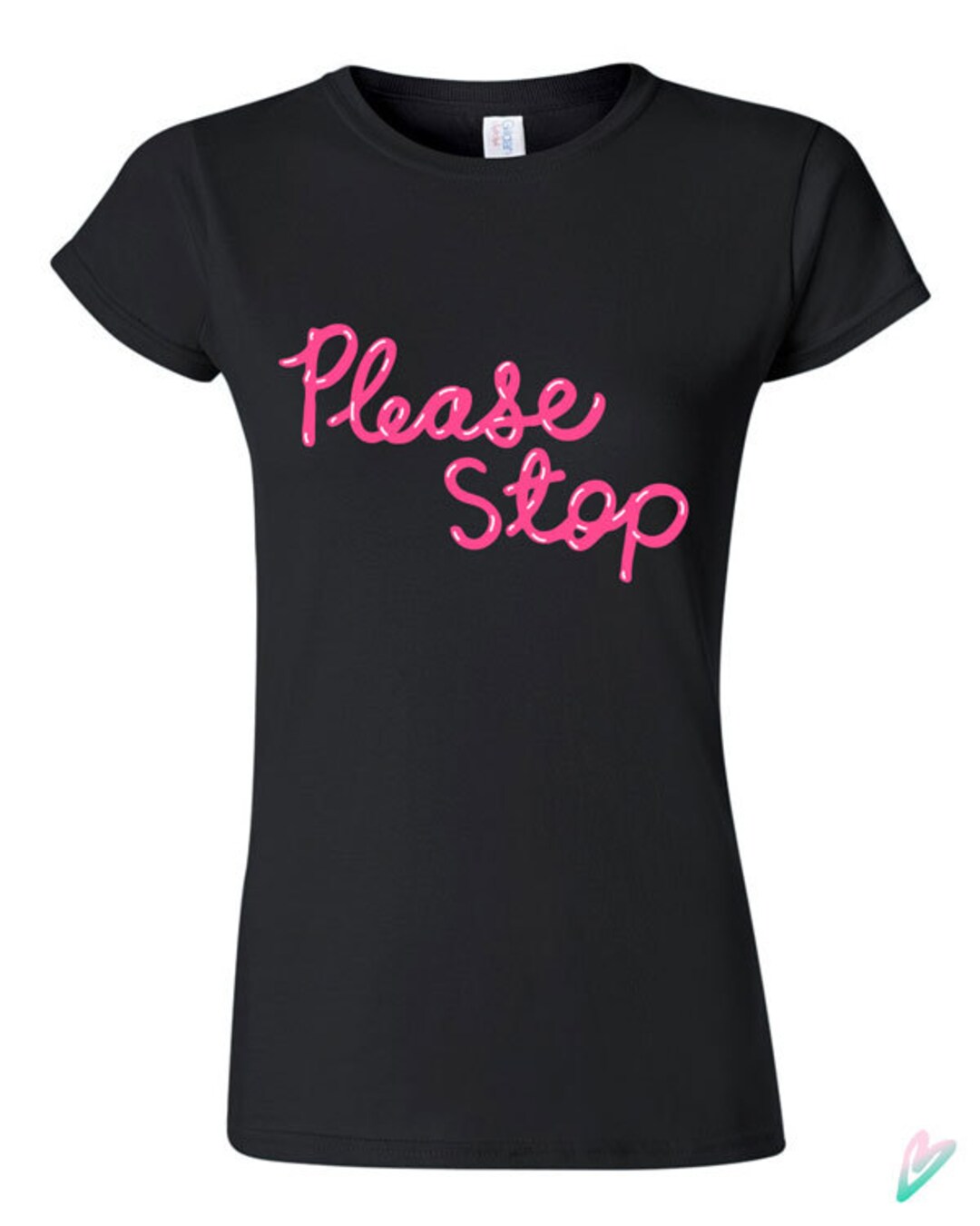 Please Stop Bubble Letter Funny T-shirt Tshirt Tee Shirt Gift Cool ...