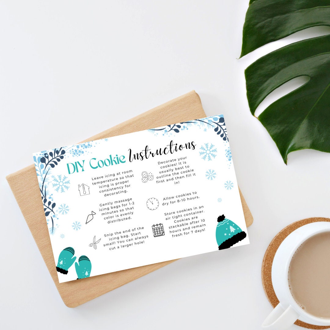 Winter DIY Cookie Instructions - Etsy