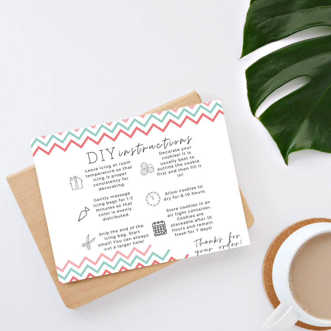 Geometric DIY Cookie Instructions - Etsy