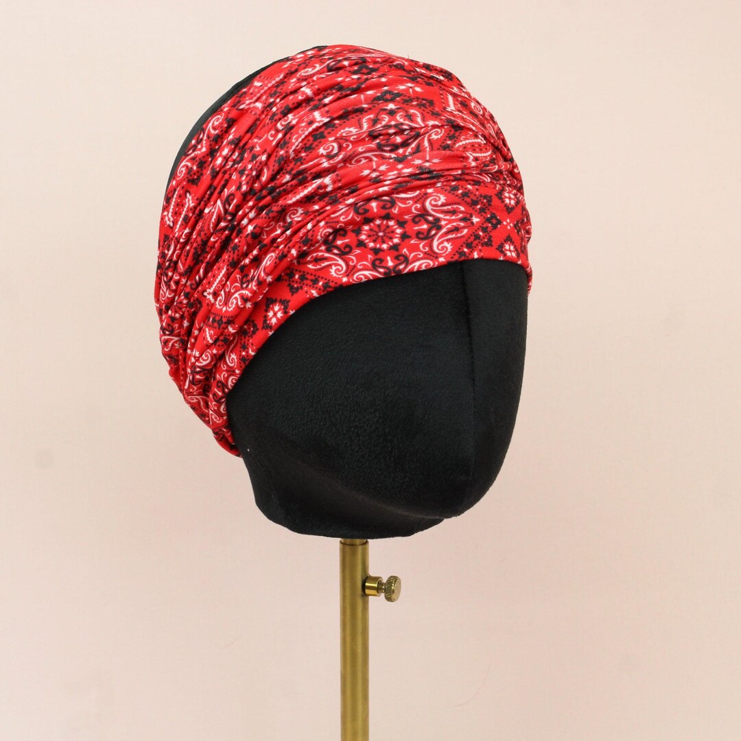 Red Bandana Paisley Boho Buff - Etsy
