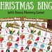 Christmas Bingo Cards and Memory Game Printable - Etsy