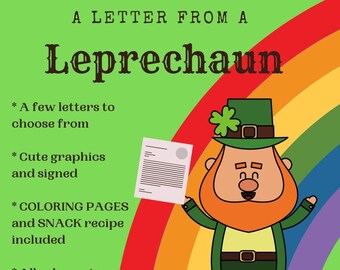 Leprechaun Letter for the Classroom and St. Patricks Day Coloring Pages ...