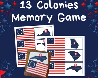Thirteen Colonies | Etsy