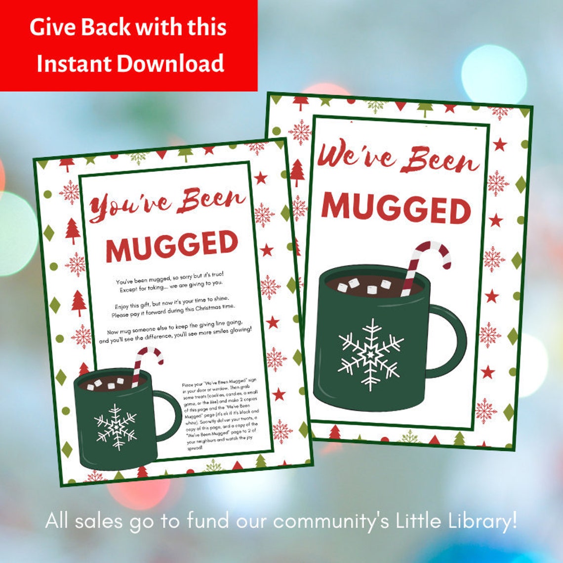You've Been Mugged Christmas Printable Giving Game - Etsy