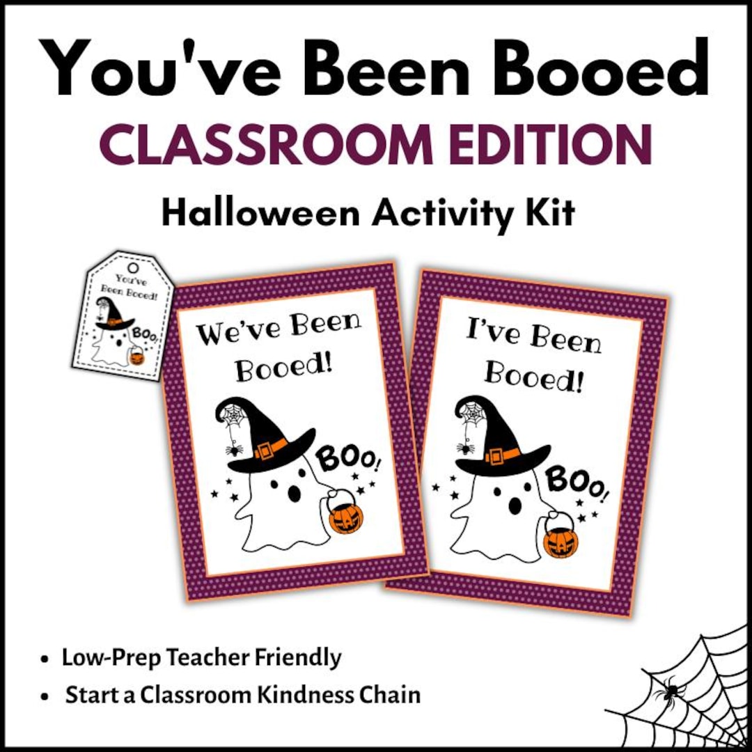 You’ve Been Booed Classroom Printable – Halloween Class Activity Kit ...