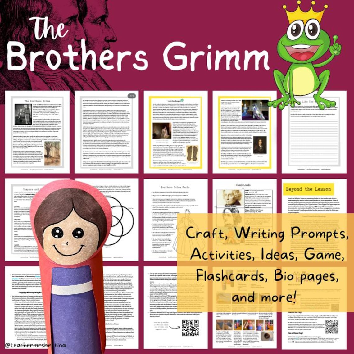 Brothers Grimm Lesson and Fairy Tale Fun- Biography, Activities, Games ...