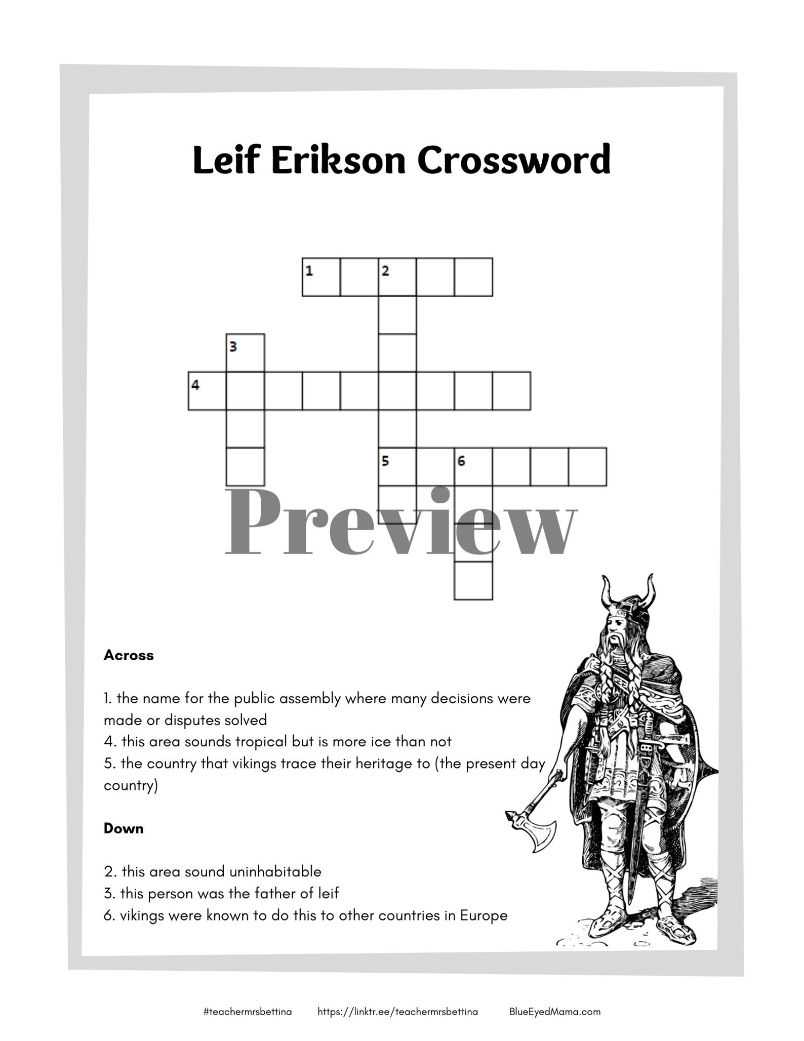 Leif Erikson Lesson, Historical Explorer Study for Homeschool or ...