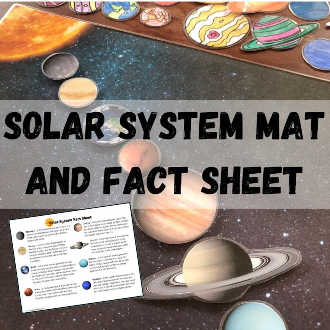 Solar System Printable and Educational Mat Puzzle With Coloring Page - Etsy