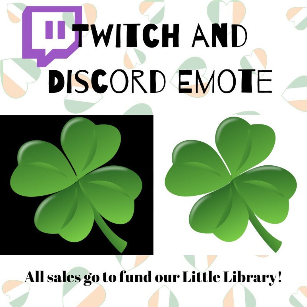 Twitch Emote Four Leaf Clover Discord Badge Lucky - Etsy Australia