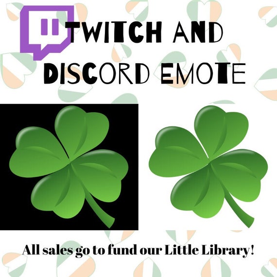 Twitch Emote Four Leaf Clover Discord Badge Lucky | Etsy UK