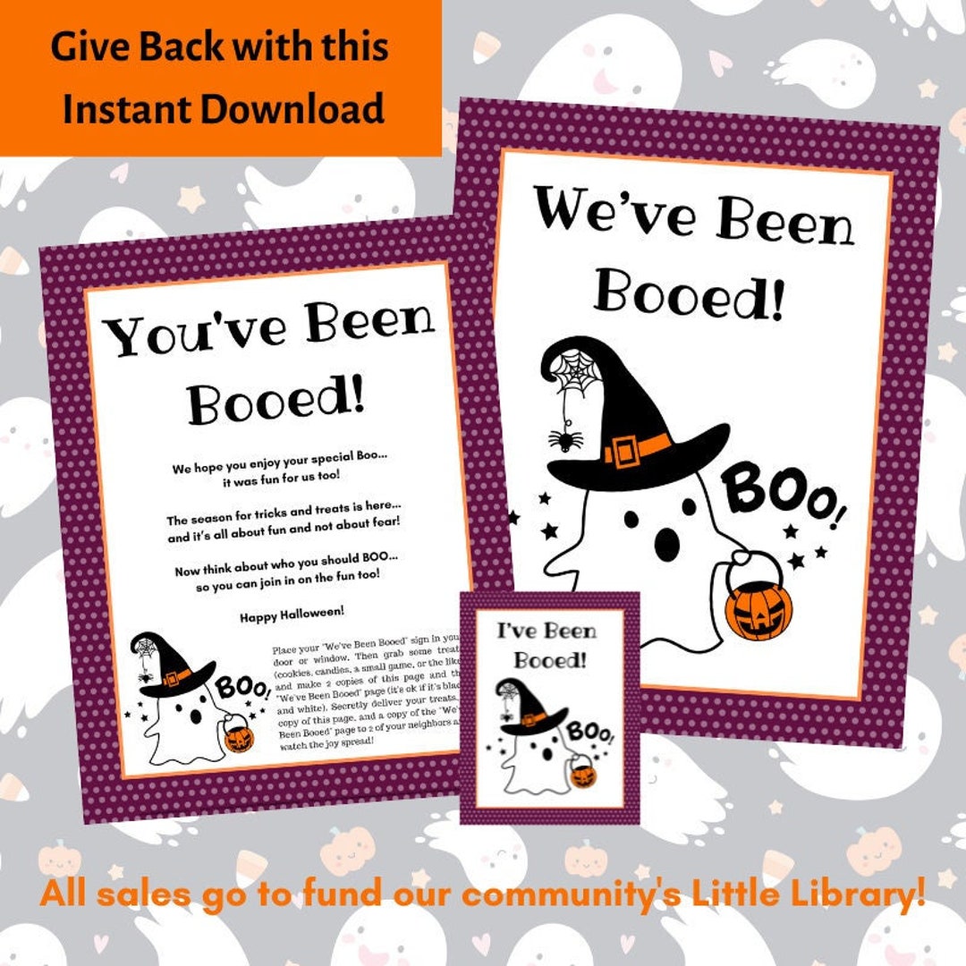 You've Been Booed Halloween Game and Neighborhood Tag Game - Etsy