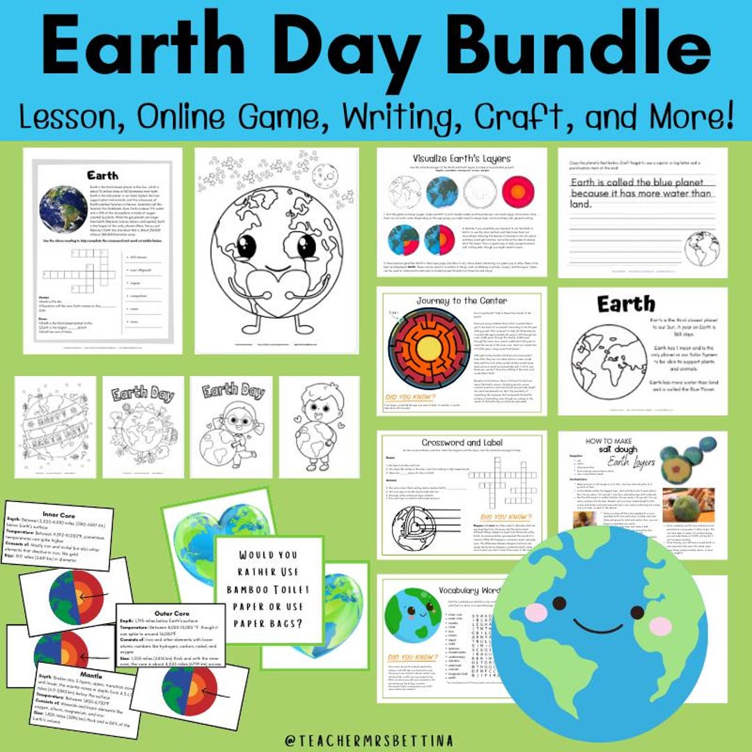 Earth Day Bundle Packet With Printable, Internet Activities, Crafts ...