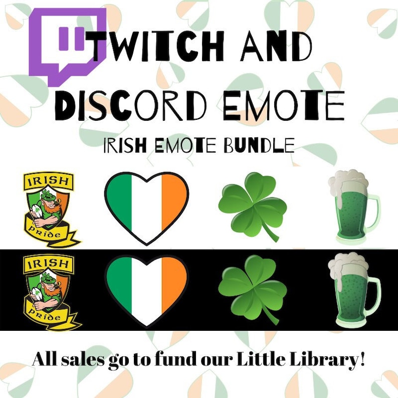 Twitch Emote Ireland Discord Twitch Badge Bundle Irish Pride - Etsy